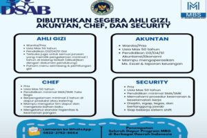 MBS Buka Lowongan Kerja di Seluruh Mitra Dapur BGN, Ada Akuntan, Chef ...
